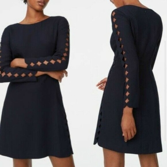 Club Monaco | Dresses | Navy Blue Club Monaco Dress With Cutout Sleeves ...